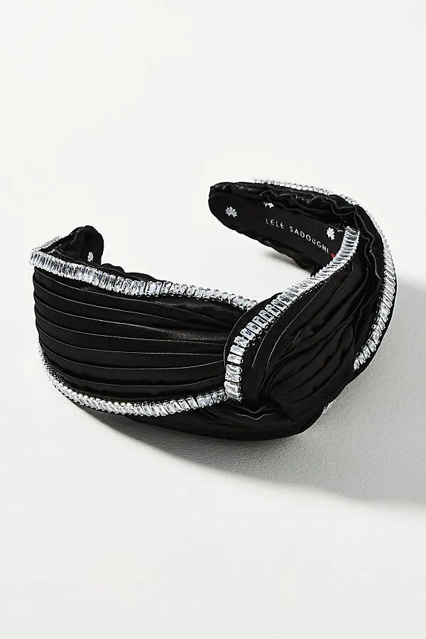 Lele Sadoughi X Marilyn Monroe Crystal Headband In Black  display picture 3