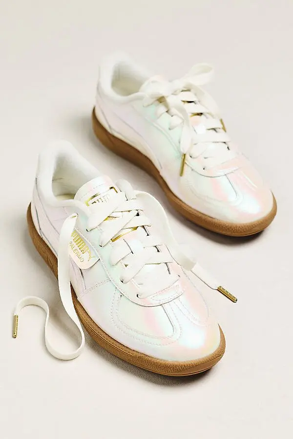 PUMA Palermo Sneakers - Warm White-puma Gold