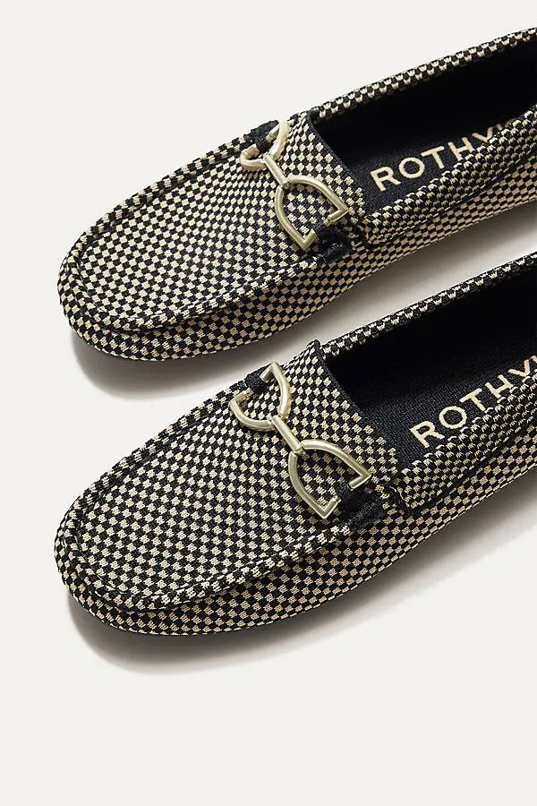 Rothy's The Double Bit Driver Flats - Black Pattern