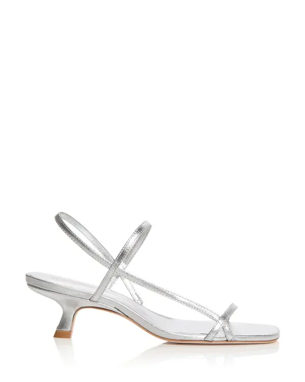 REFORMATION Serenity Bare Sandals - Silver