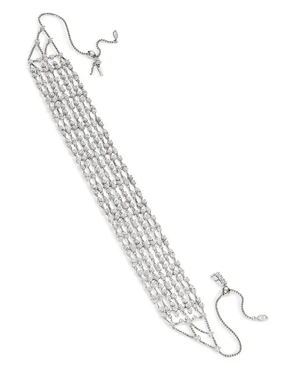 Nadri Cabaret Cubic Zirconia Choker Necklace - Silver