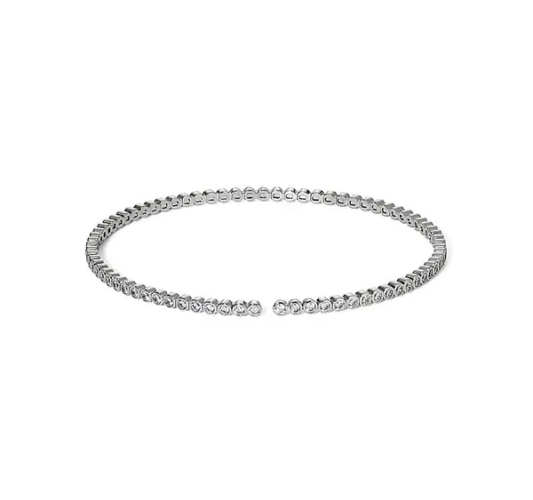 Nadri Dazzle Cubic Zirconia Choker Necklace - Silver