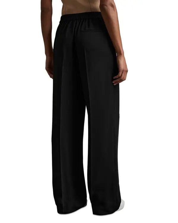 REISS Eden Wide-leg Trousers - Black