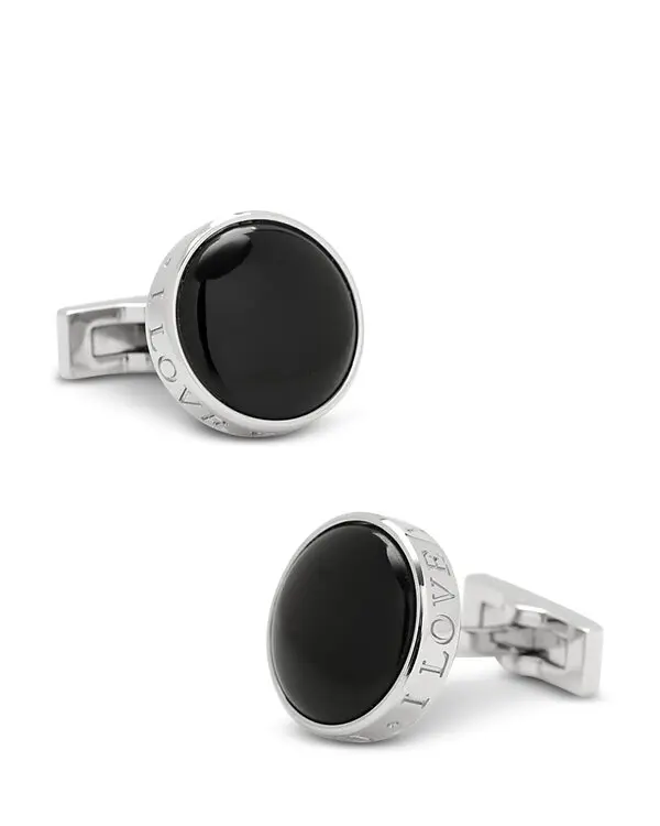 CUFFLINKS, INC. Onyx I Love You Stainless Steel - Black