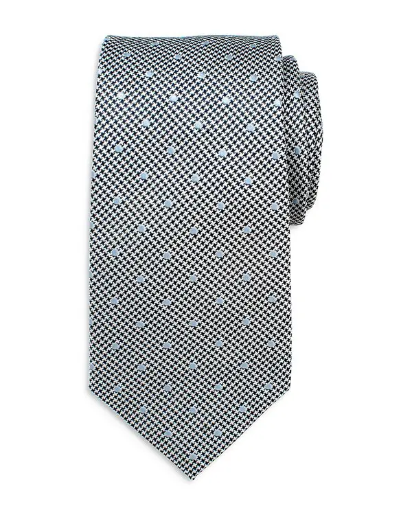 CUFFLINKS, INC. Dotted Herringbone Silk Tie - Gray