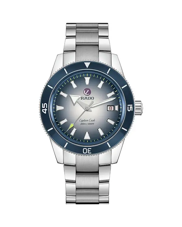 RADO Captain Cook High-tech Ceramic Automatic Watch - Blue/silver