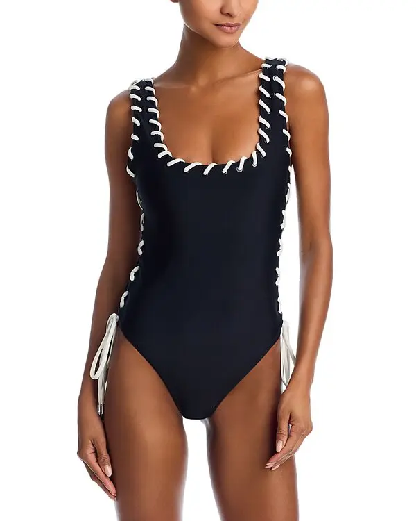 Simkhai Dayton One Piece Swimsuit - Black White