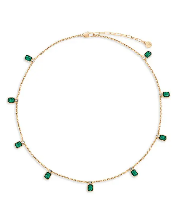 Ettika Stone Charm Necklace - Gold/green