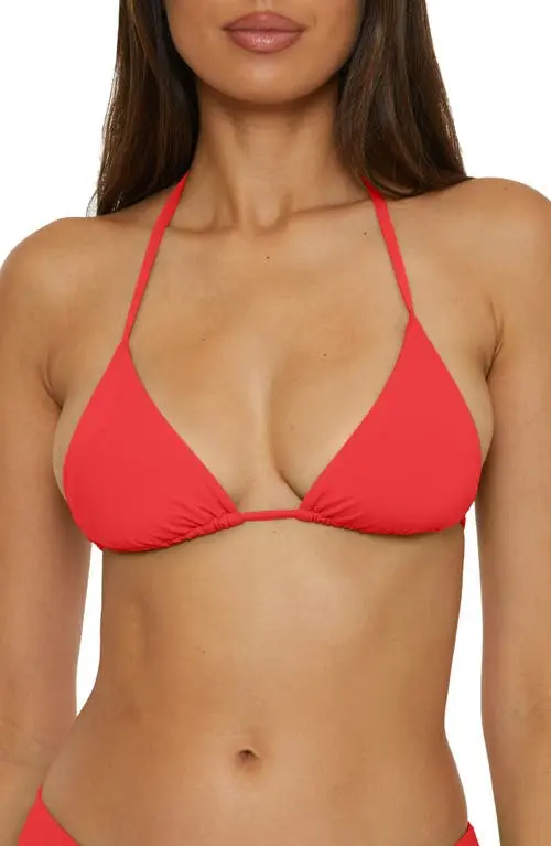 BECCA By Rebecca Virtue Color Code Triangle Bikini Top - Fire