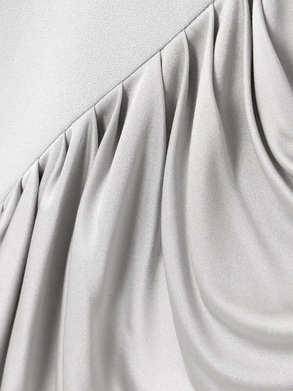 Versace Asymmetric Embellished Draped Jersey Mini Dress