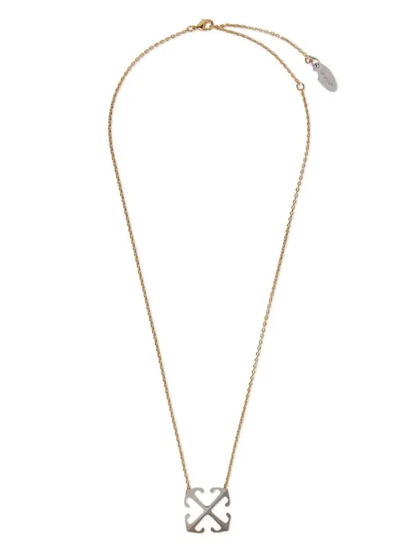 Off-White Arrow Pendant Necklace - Gold