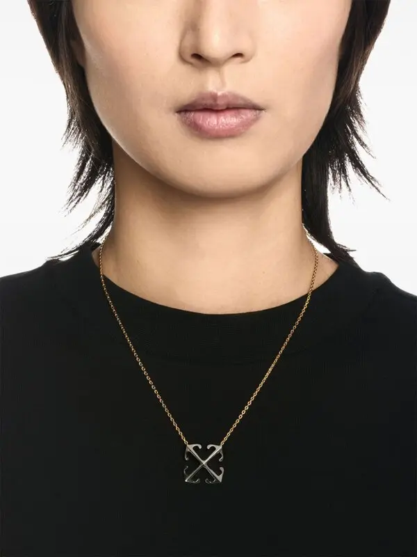 Off-White Arrow Pendant Necklace