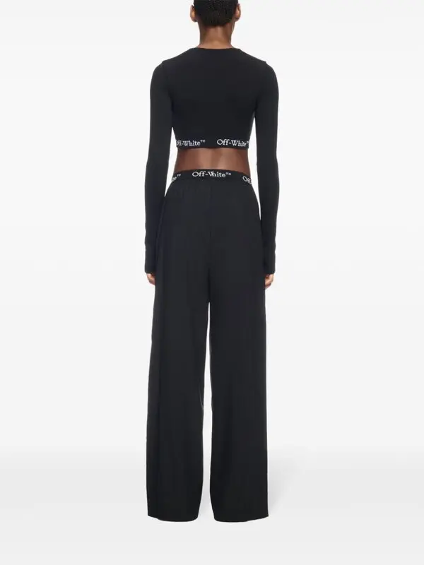 Off-White Elasticated Logo Waistband Nylon Trousers