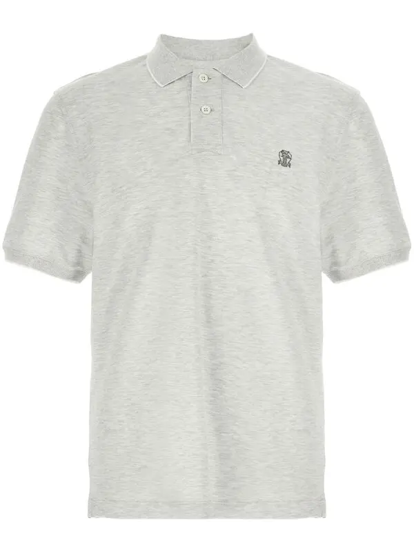 Brunello Cucinelli Logo Piqué Polo Shirt