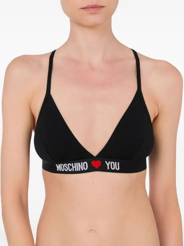 Moschino Logo-band Bra