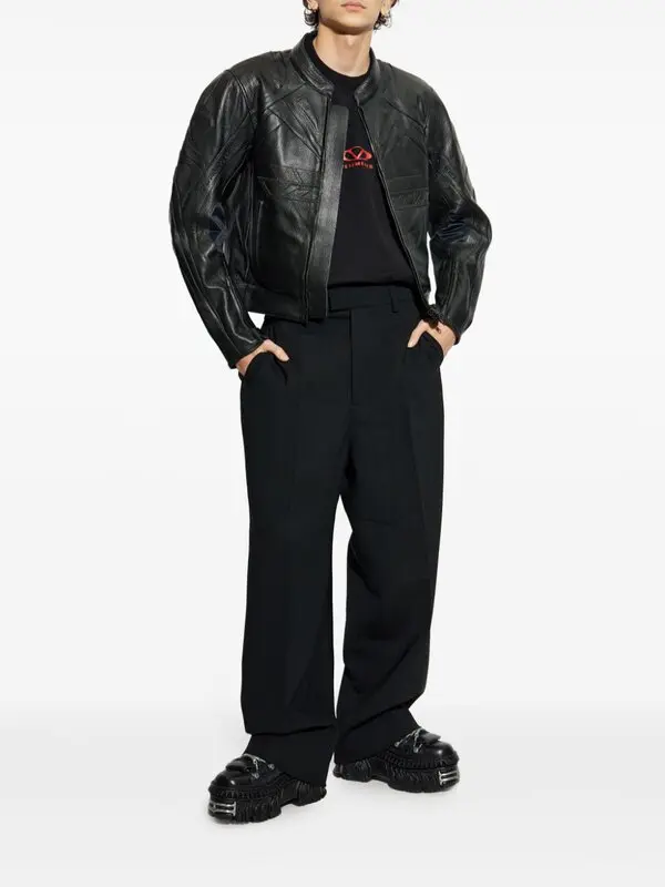 Vetements Zipped Leather Jacket
