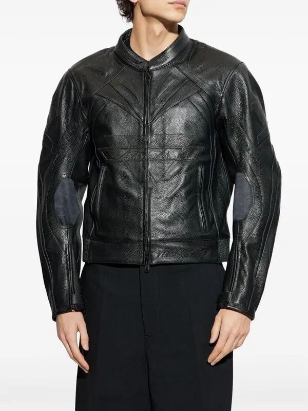 Vetements Zipped Leather Jacket