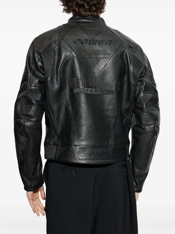 Vetements Zipped Leather Jacket