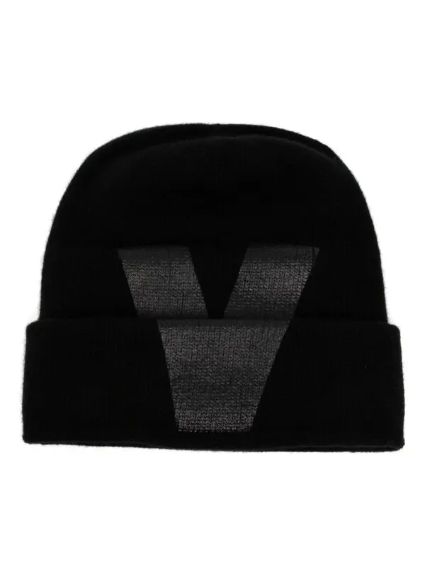 Valentino Garavani Logo Beanie - Black