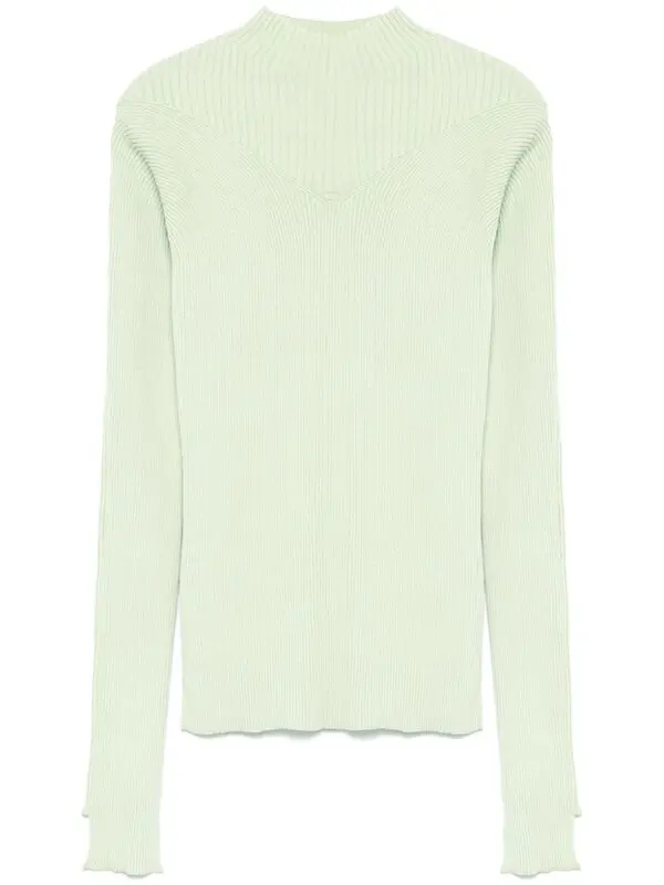 Victoria Beckham Ribbed High Neck Top