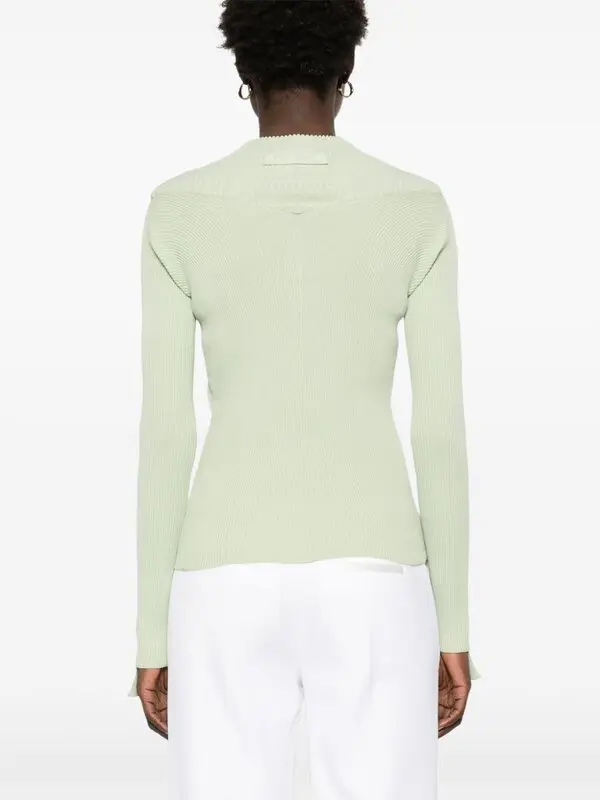 Victoria Beckham Ribbed High Neck Top