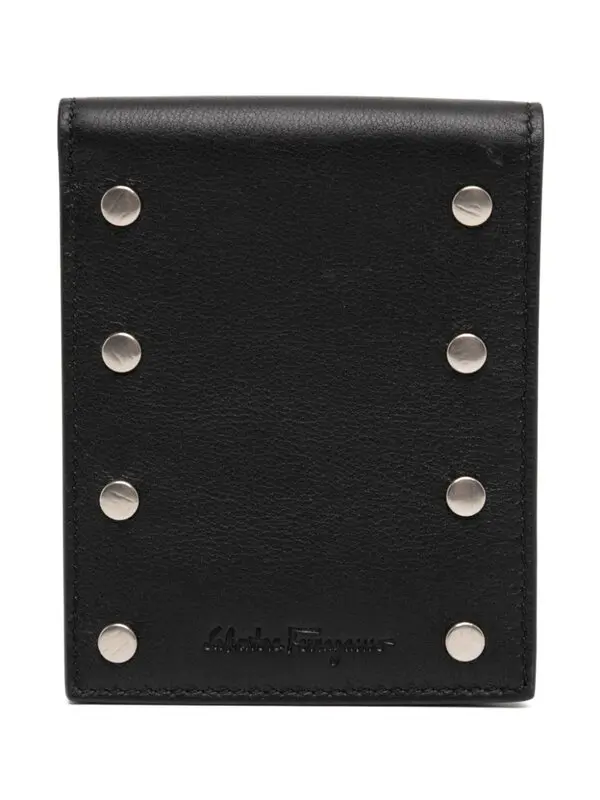 FERRAGAMO Logo Debossed Wallet - Black
