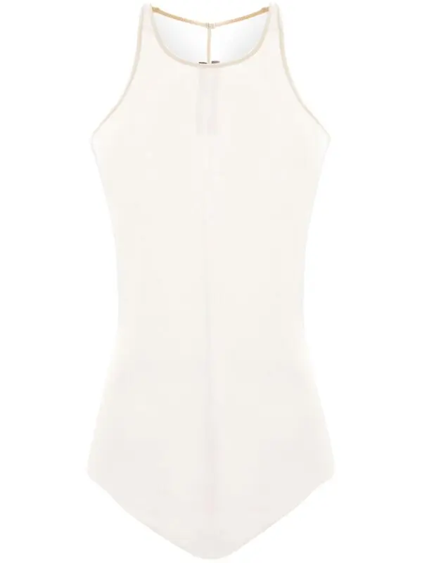 Rick Owens Fine-ribbed Tank Top - Neutrals