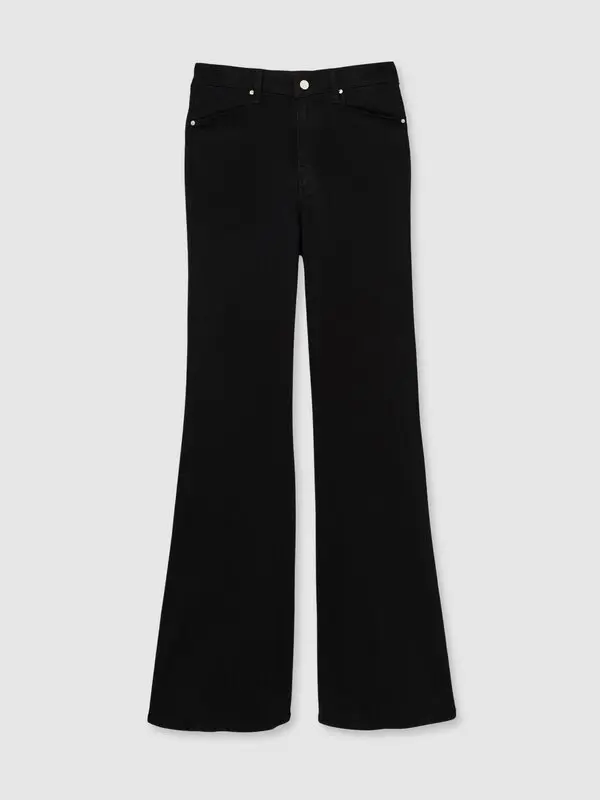 Paige Charlie Angled Waist Flared Jeans