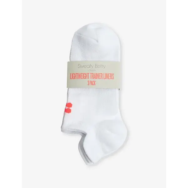 Sweaty Betty Pack Of Three Trainer Socks - White A