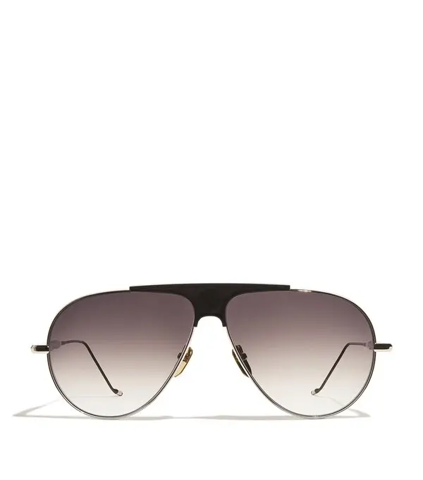 JACQUES MARIE MAGE Daido Aviator Sunglasses - Silver