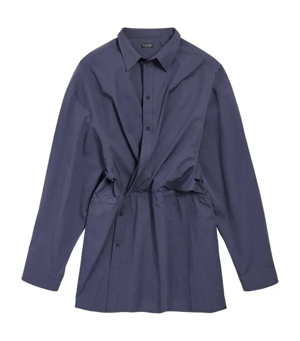 Balenciaga Cotton Mini Shirt Dress