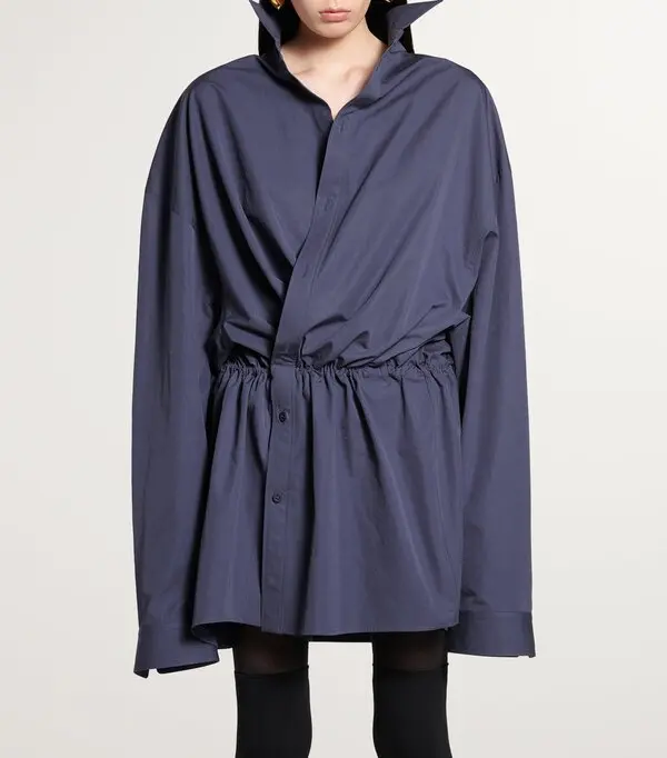 Balenciaga Cotton Mini Shirt Dress