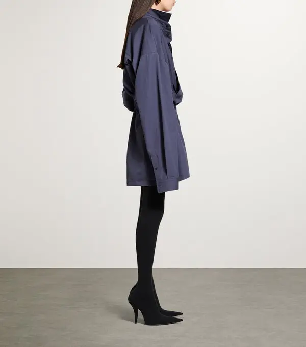 Balenciaga Cotton Mini Shirt Dress