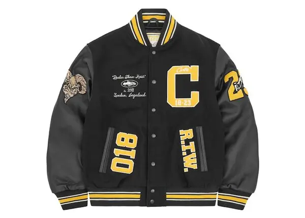 CORTEIZ Crtz Goat Varsity Jacket - Black