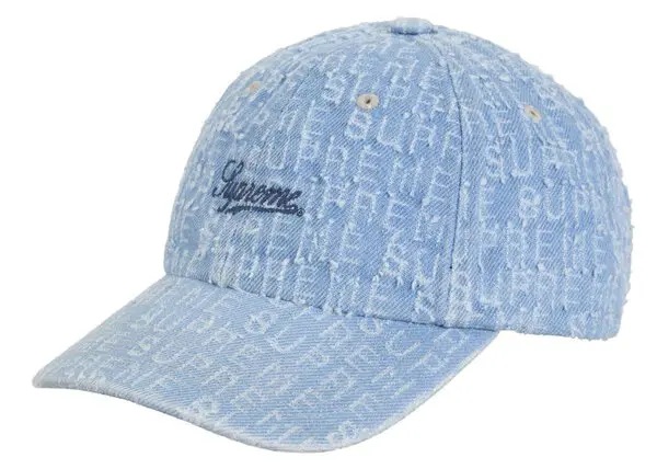 Supreme Needle Punch Denim 6-panel Cap - Blue