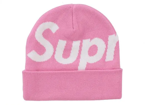 Supreme Big Logo Beanie - Pink