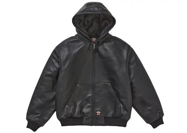 Supreme Dickies Hooded Leather Work Jacket