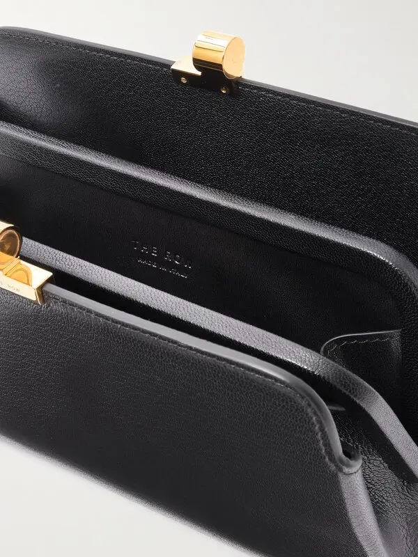 The Row Amazon Leather Clutch - Black | Editorialist