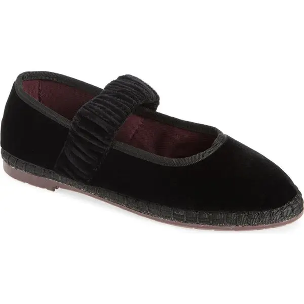FLABELUS Mafalda Mary Jane Flat - Black