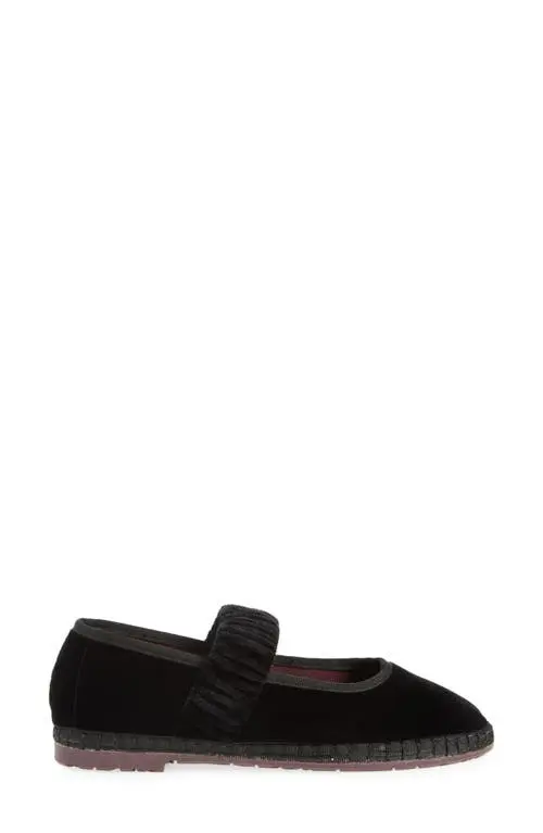 FLABELUS Mafalda Mary Jane Flat - Black