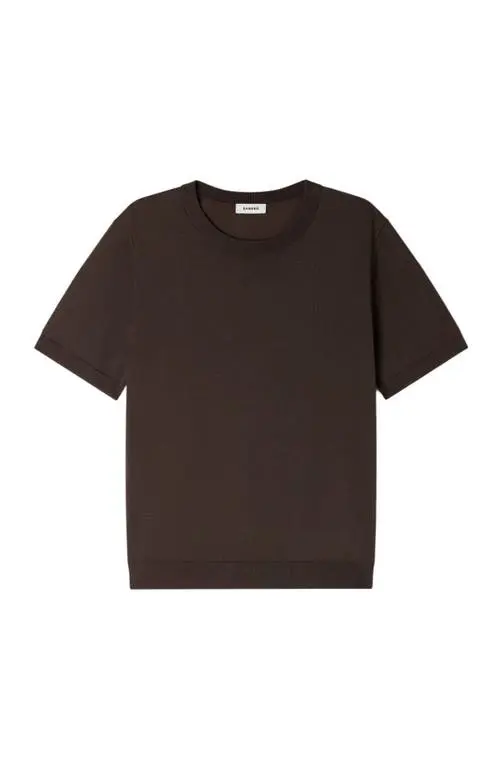 Sandro Knitted T-shirt - Chocolate