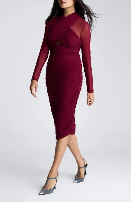 Kenneth Cole Twist Front Cocktail Dress In Wineberry - 40% Off |  Editorialist