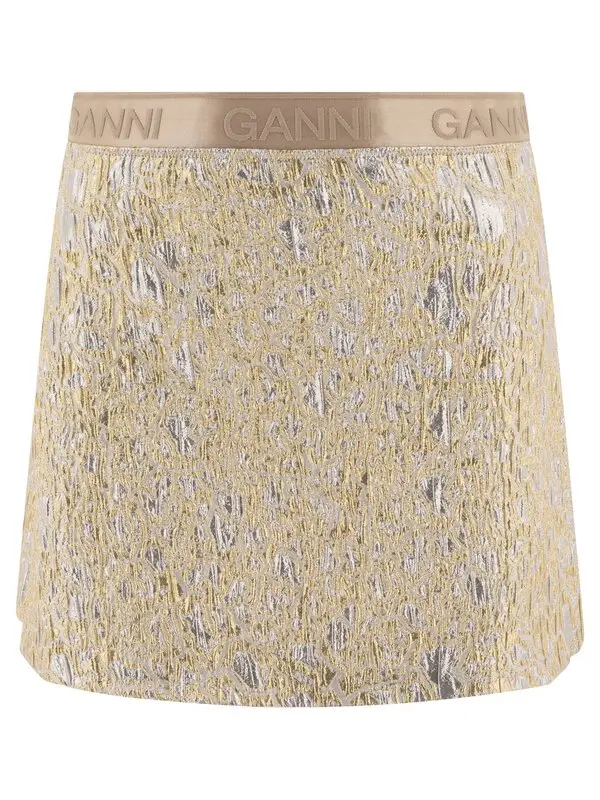 GANNI Mini Skirt - Gold