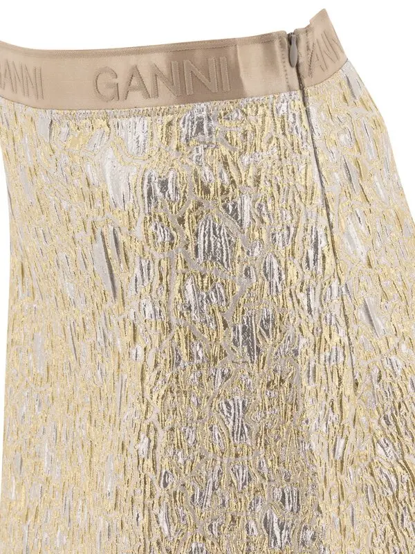GANNI Mini Skirt - Gold