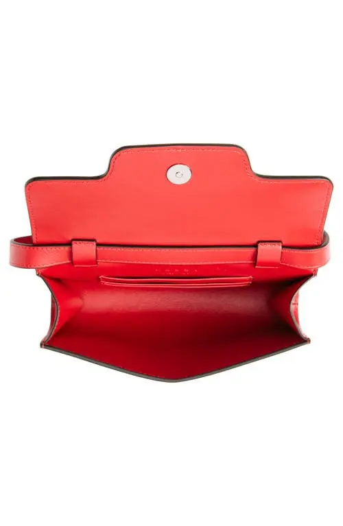 Marni Trunkaroo Leather Shoulder Bag - Very/ Red