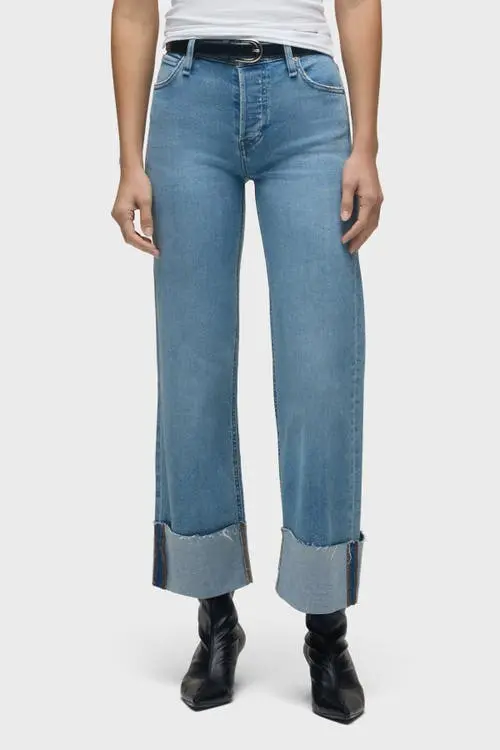 Hudson Jeans Rosie High-rise Wide Leg Ankle Jean - Oak