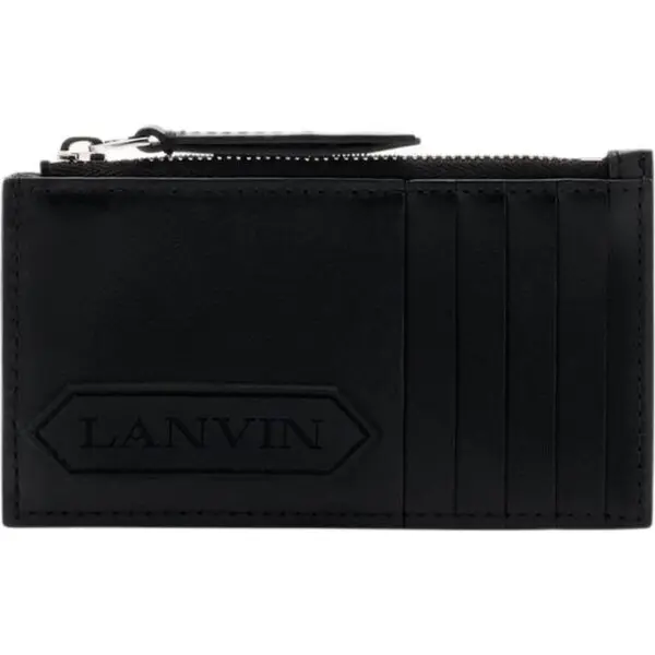 LANVIN Signature Leather Cardholder - Black