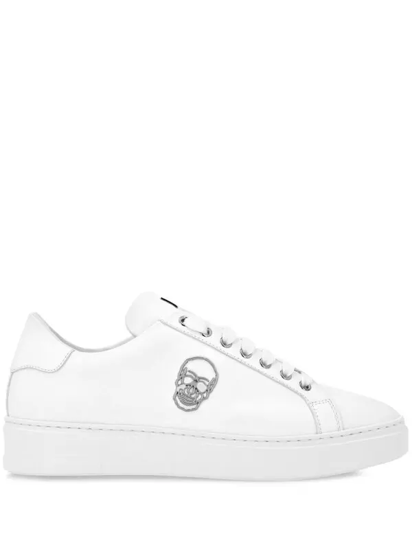 Philipp Plein Leather Trainers - White