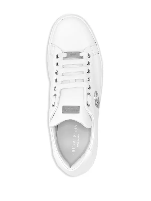 Philipp Plein Leather Trainers - White