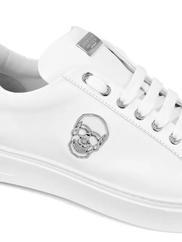 Philipp Plein Leather Trainers - White